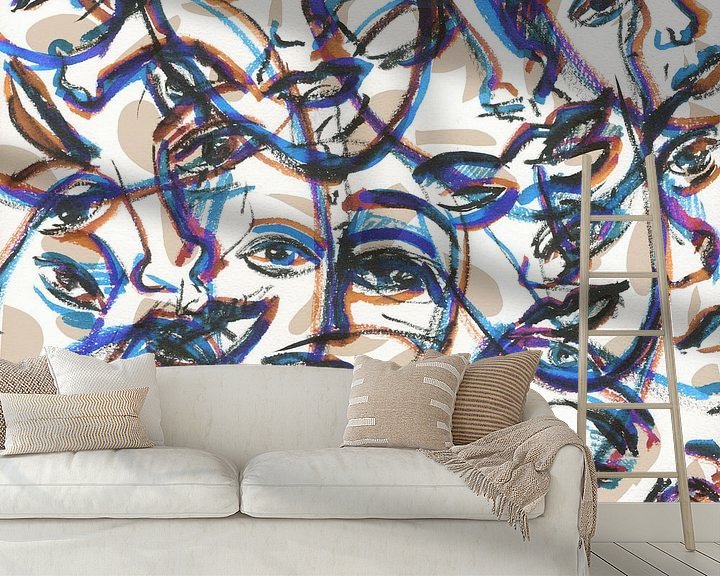 Menigte van ART Eva Maria op canvas, behang en meer